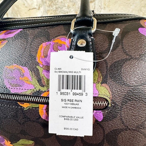 Coach | Bags | Coach Rose Rowan Satchel Crossbody Signature Leather ...